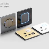 China A1 Series Premium 2.5D Tempered Glass Panel Reset Wall Switch & Socket | 16A Electrical Outlet for sale