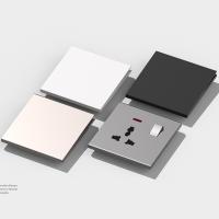 China UK Standard Wall Switch and Switch Socket with Fire-resistant PC/ABS, Built-in Shutter, and LED Indicator in 1-4 Gang Options for sale