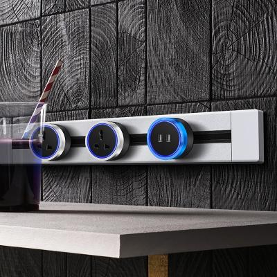 China 1.2M 1.5M Cable Power Track Sockets USA AUS 8KW Movable Power Outlet for sale