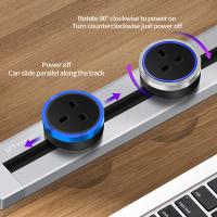 China 1.2M 1.5M Cable Power Track Sockets USA AUS 8KW Movable Power Outlet for sale