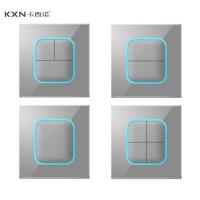 China Universal Standard Black Wall Reset Switch Socket Tempered Glass Acrylic Panel Plug Outlet Electrical Power Wall Socket for sale