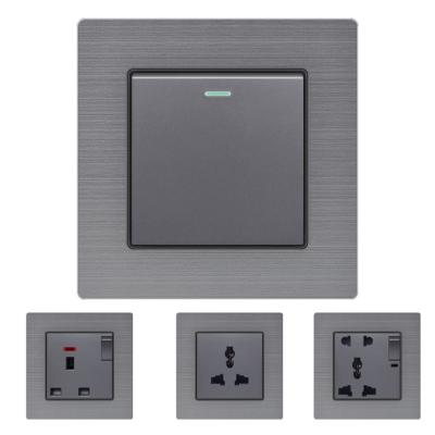 China A2 Luxury High Quality KXN Multi-Functional Electrical Wall Switch Double Pole Touch Panel Power Socket EU/UK/Universal for Wall for sale