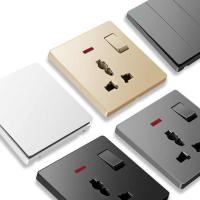 China A2 Luxury High Quality KXN Multi-Functional Electrical Wall Switch Double Pole Touch Panel Power Socket EU/UK/Universal for Wall for sale