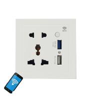 China Acrylic Waterproof Socket Tempered Glass Panel Wall Switch Electrical Outlet With Usb for sale