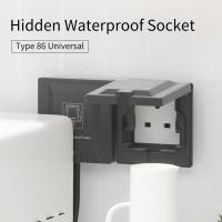 China Hidden Concealed Outdoor Waterproof Light Sockets White Grey Electrical Plug Wall for sale