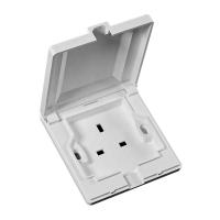 China Hidden Concealed Outdoor Waterproof Light Sockets White Grey Electrical Plug Wall for sale