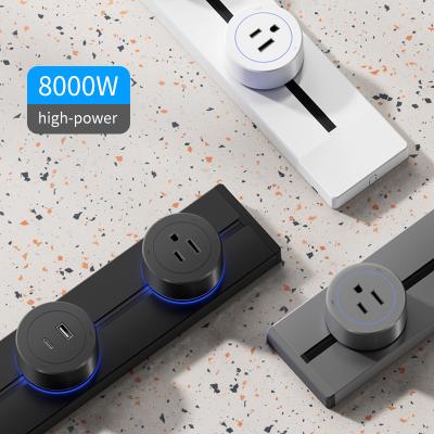 China UK Strip Power Track Sockets Customized Color Electrical Orbital  Electrical Power Rail for sale