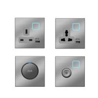 China EU US Wall Light Switch USB Type C Electrical Outlets And Covers for sale