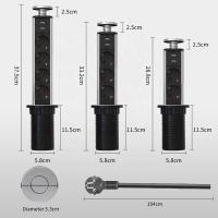 China 2 Outlets Tabletop Sockets 325.8mm Europen Plug Kitchen Countertop Electric  Sockets for sale