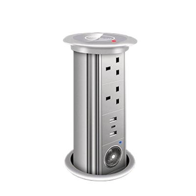China 10A Motorized Pop Up Outlet 1.2m Cable 2200W Plug Socket For Kitchen Island for sale