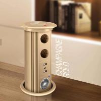 China 10A Motorized Pop Up Outlet 1.2m Cable 2200W Plug Socket For Kitchen Island for sale