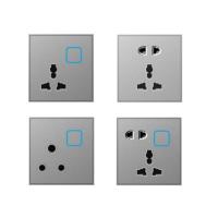 China Luxury C1 Ultra-thin Frosted Glass Panel Switch Wall Light Switches and Sockets Concealed Mounted Home Decoration Office Hotel for sale