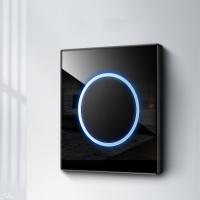 China Wall Touch Point Button Press Glass Switch Socket With LED Indicator Universal Standard Wall Light Switches Power Supply Home for sale