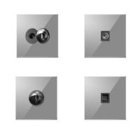 China European Multi Function Standard Wall Switch Socket Russia Home Application Glass Wall Switch Socket 13A Sockets Light Switch for sale