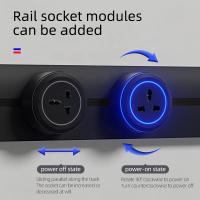 China Furniture  Movable Track Socket Waterproof Kitchen  Rail Power System for sale