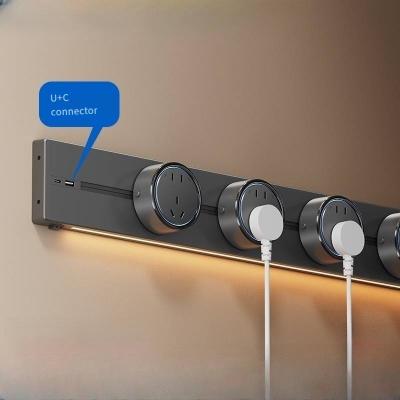 China Surface Mounted Power Track Sockets 5V 2.4A Movable Power Socket for sale