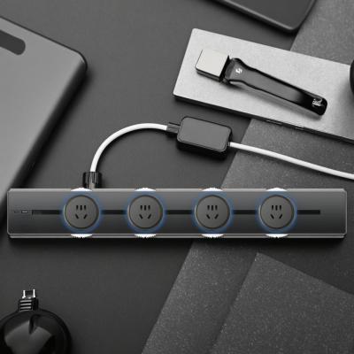 China LED Desktop Movable Power Track Socket Leak Protection Traction Power Rail for sale