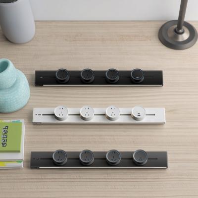 China Silver Grey Power Track Sockets LED USB Wall Rail Electrical 32A Surface Mounted for sale