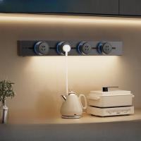 China Silver Grey Power Track Sockets LED USB Wall Rail Electrical 32A Surface Mounted for sale