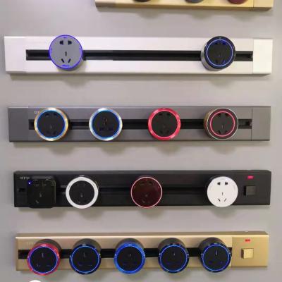 China Office Desk Modular Wall Socket  System Electric Outlet Power Aluminum Alloy for sale
