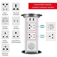 China Electric Lifting Pop Up Sockets Hidden Embedded USB C Countertop Electric Sockets for sale