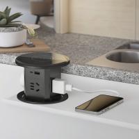 China Usb Port Fast Charging Wall Socket 4 Outlets 5V 2.4A Table Top Sockets for sale
