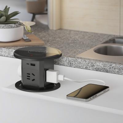 China Usb Port Fast Charging Wall Socket 4 Outlets 5V 2.4A Table Top Sockets for sale