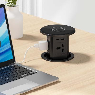 China Office Home  Tabletop Sockets Waterproof Overload Protection Hydraulic Lifting Socket for sale