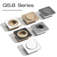 China Crystal EU Sockets Electric Plug Chrome 86mm Switches And Sockets for sale