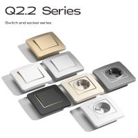 China European PC Plastic  Usb Wall Socket  10A 16A Gold Switches And Sockets for sale