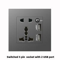 China Luxury Single Pole KXN Wall Switch Socket High Quality EU/UK/Universal Multi-Functional Electrical Power Socket 16A Max. Current for sale