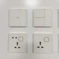 China Luxury C1 Ultra-thin Frosted Glass Panel Switch Wall Light Switches Electrical Sockets Modern Style Home Decoration Office Hotel for sale