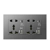 China A2 UK Switch Socket Double Pole IP22 Luxury Switch Touch Panel for sale