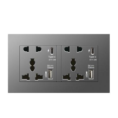 China A2 UK Switch Socket Double Pole IP22 Luxury Switch Touch Panel for sale