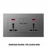 China A2 UK Switch Socket Double Pole IP22 Luxury Switch Touch Panel for sale