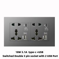 China A2 UK Switch Socket Double Pole IP22 Luxury Switch Touch Panel for sale