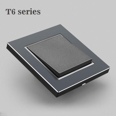 China Luxury Electric EU Sockets Germany Red Copper Light Switches And Sockets for sale