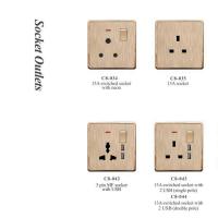 China Gold 13A UK Plug USB Wall Power Socket Universal 10-Hole Electrical Outlet Switch 5m Cable Length 16A Rated Capabilities for sale
