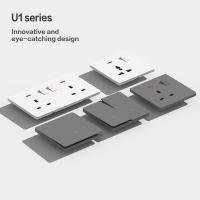 China KXN 86 British Standard Wall Socket with 13A 1Gang 3 Pin Switch ABS Material IP44 Level for Hotel Home for Multi Plug Standard for sale