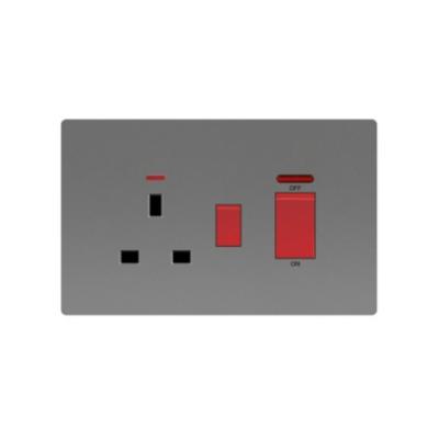 China 86 X 86mm UK Switch Socket Flame Retardant  Kitchen Switch Cover Plate for sale