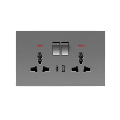 China Home Use Smart Home Switch And Socket PC Glass Modern Wall Switches for sale