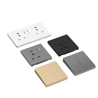 China LED Ring Electric Wall Switch 2 Way White  Silver Sockets And Switches for sale