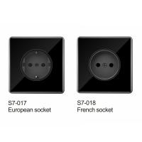 China IP20 UK Switch Socket Acrylic Glass Reset Button Switch Schuko EU FR Type for sale