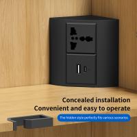 China Tabletop Corner Sockets Concealed Space-saving Beautiful Used for Office Study Cabinet and Hotel for sale