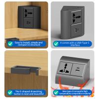 China Tabletop Corner Sockets Concealed Space-saving Beautiful Used for Office Study Cabinet and Hotel for sale