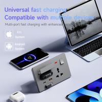 China Wall Fast Charging USB Socket,Universal Type-C USB Socket with 80CM Retractable Charging Cable, MAX 20W for sale