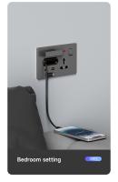 China Home 20W Fast Charge USB C Port Smart Socket Retractable Line Universal Mobile Phone Charging Type C Outlet PC Panel for sale