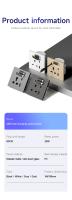 China Home 20W Fast Charge USB C Port Smart Socket Retractable Line Universal Mobile Phone Charging Type C Outlet PC Panel for sale
