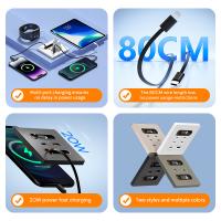 China Universal Type-C USB Socket with Retractable Charging Cable, PC Panel, 20W USBA+USBC Port, Wall Fast Charging USB Socket for sale