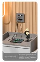 China Universal Type-C USB Socket with Retractable Charging Cable, PC Panel, 20W USBA+USBC Port, Wall Fast Charging USB Socket for sale